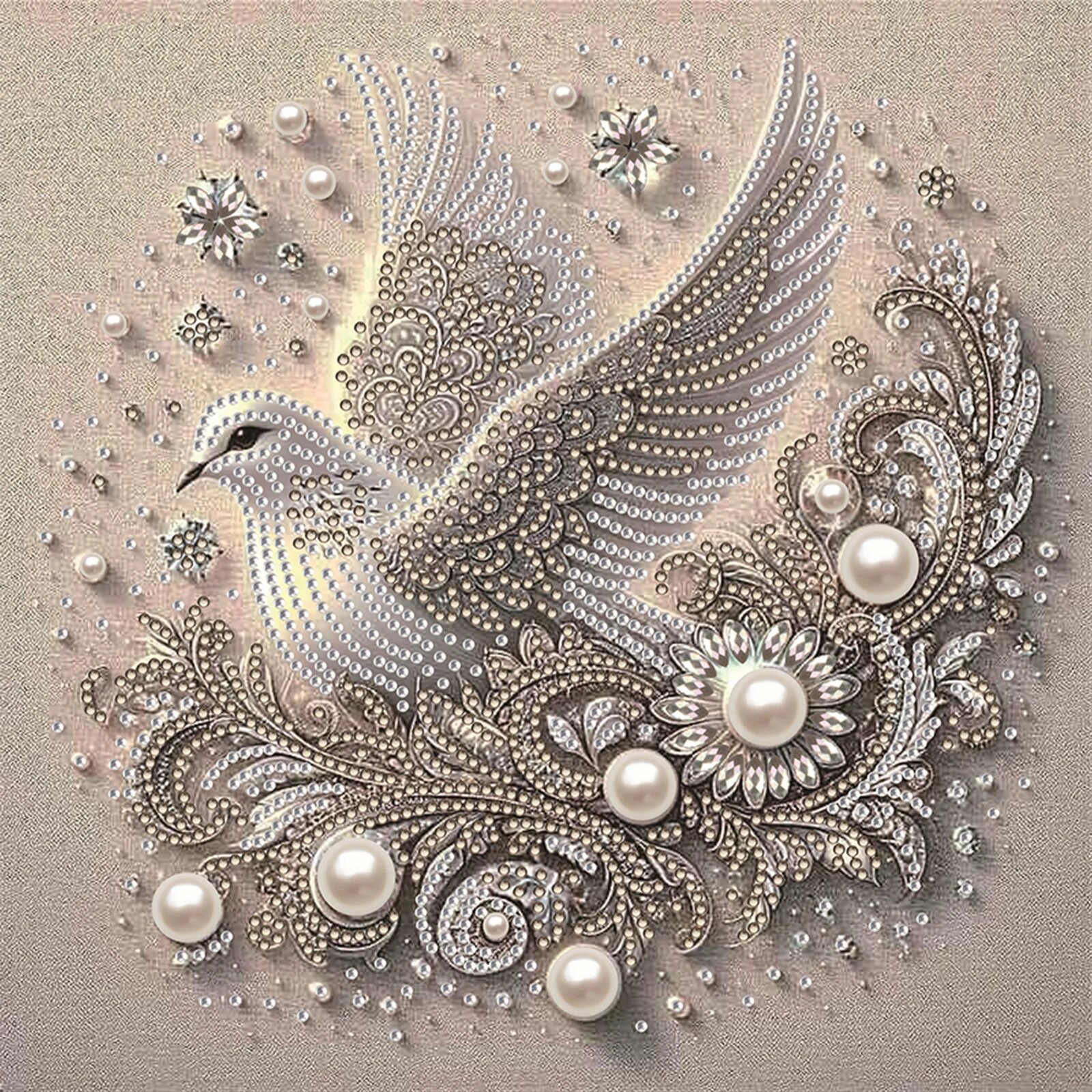 Набор для алмазной вышивки Bird 5D, 30x30 см, Pigeon