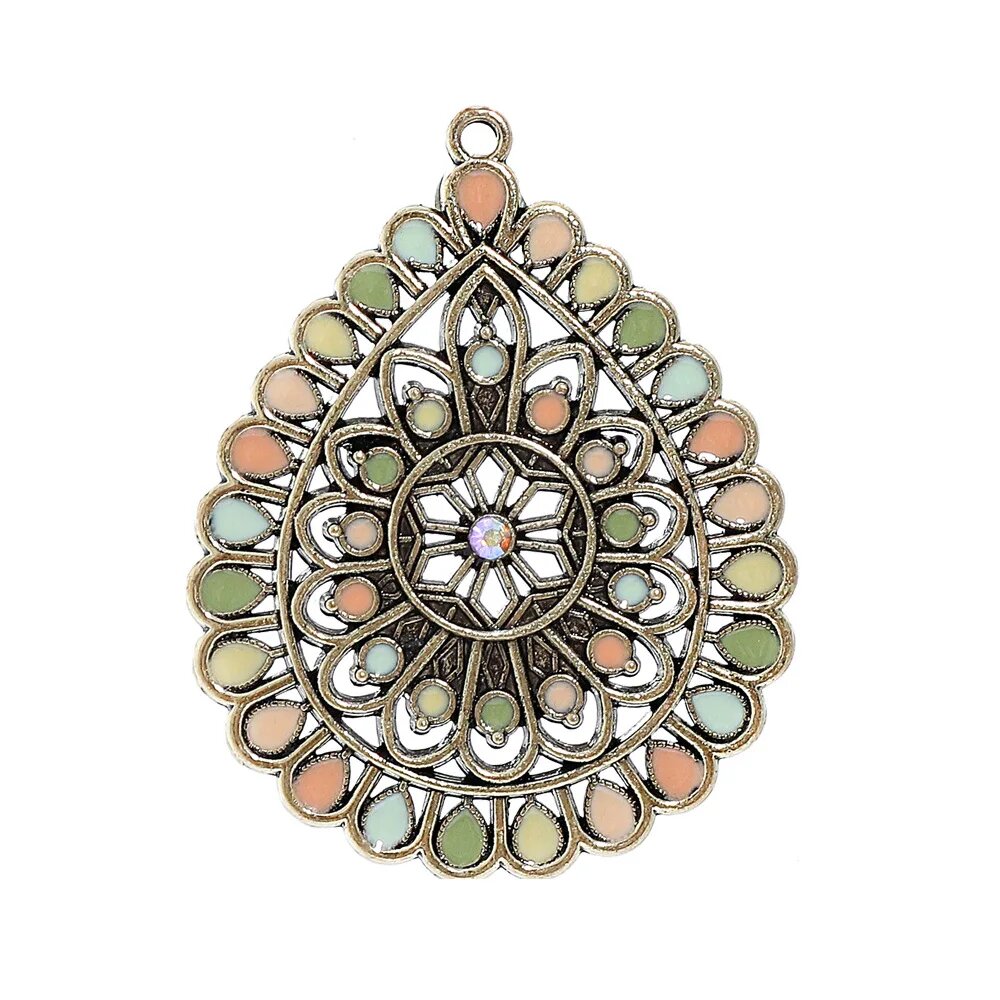 Подвеска капля эмалированная, Vintage Bronze 236