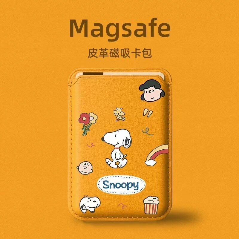 Новая модель MINISO Косплей аксессуар Снупи Card holder Магнитный держатель для карт .