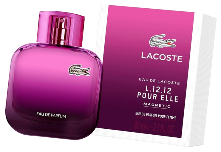 Женская парфюмерная вода Lacoste Eau De Lacoste L 12.12 Magnetic Pour Elle 80 мл / Лакосте фиолетовые