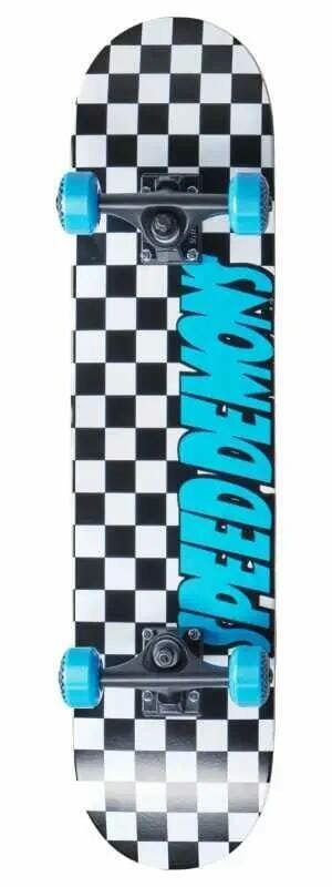 DECATHLON скейтборд Decathlon Speed Demons Checkers, синий, 7,75