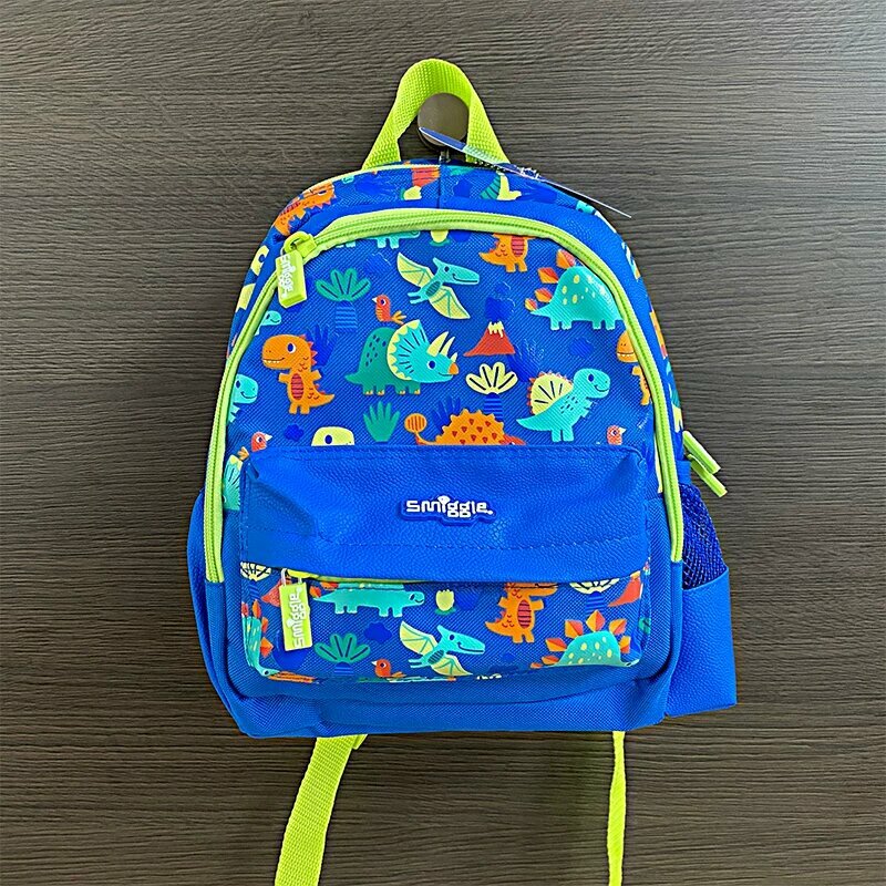Smiggle Светло-голубой Динозавр Мир Детский Рюкзак 26x21x10см