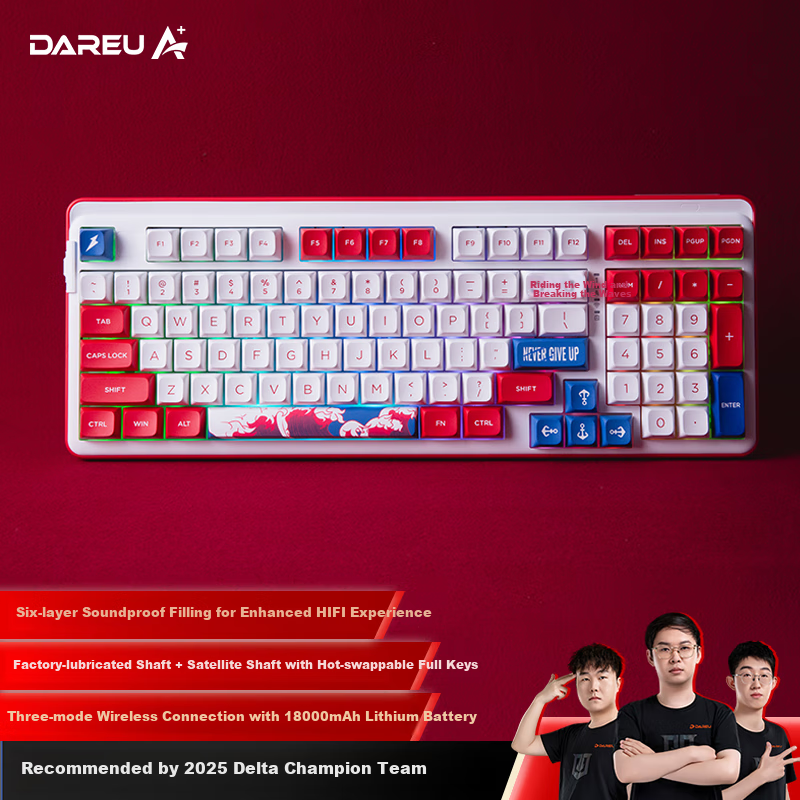 Механическая клавиатура DAREU A98 Professional 98-клавишная беспроводная три-режимная с регулируемыми переключателями