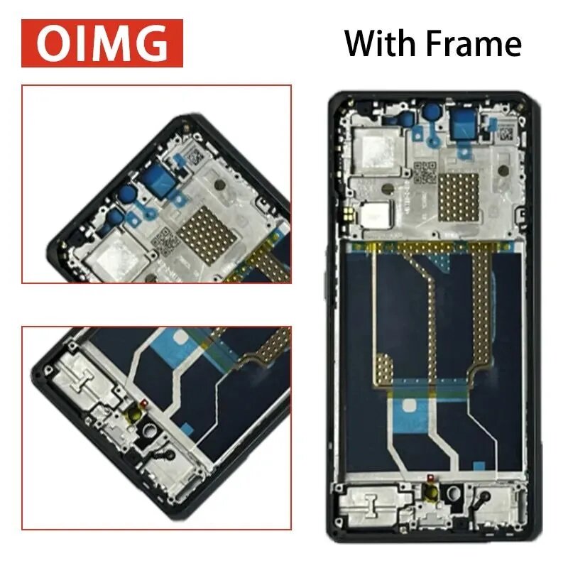 6.78" LCD для Realme GT 6 T RMX3853, сенсорный экран, дисплей, сборка диджитайзера с рамкой, фиолетовый