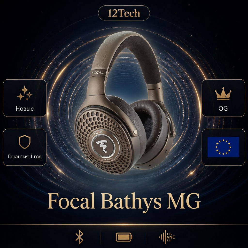Наушники Focal Bathys MG, Bluetooth 5.2, AAC, SBC, aptX, закрытые, оголовье