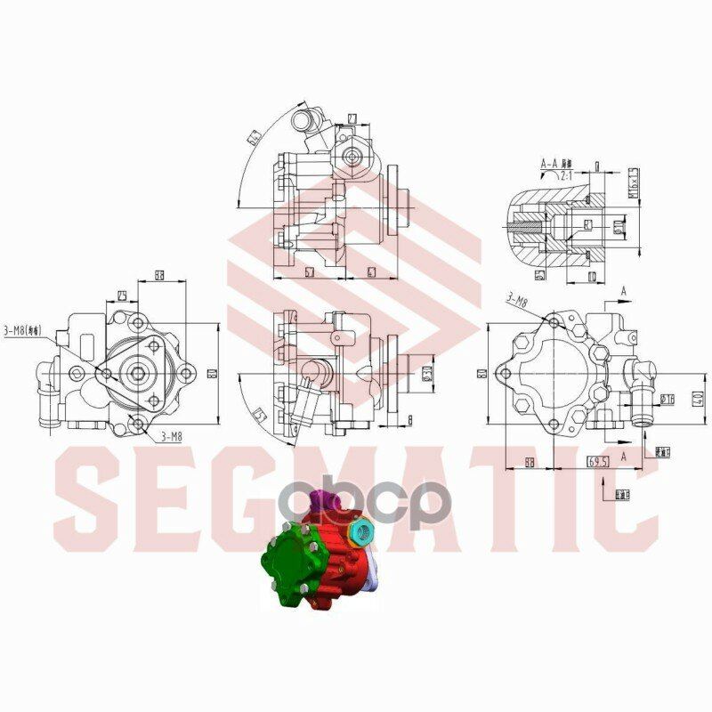 Насос ГУР BMW 5 (E39) 2.5td, 520i, 523i, 525i, 528i, 530i 1997-2004 BMW 5 (E60) 2,0i, 2.3i, 2.8i 2002-2010 BMW 3 (E36) 325T.
