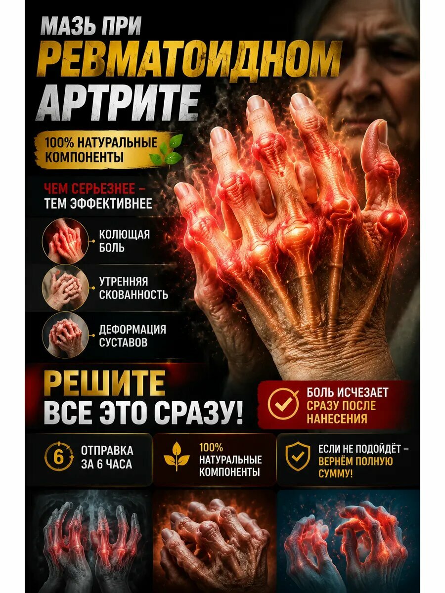 Мазь при артрите, артрозе и ревматоидном артрите