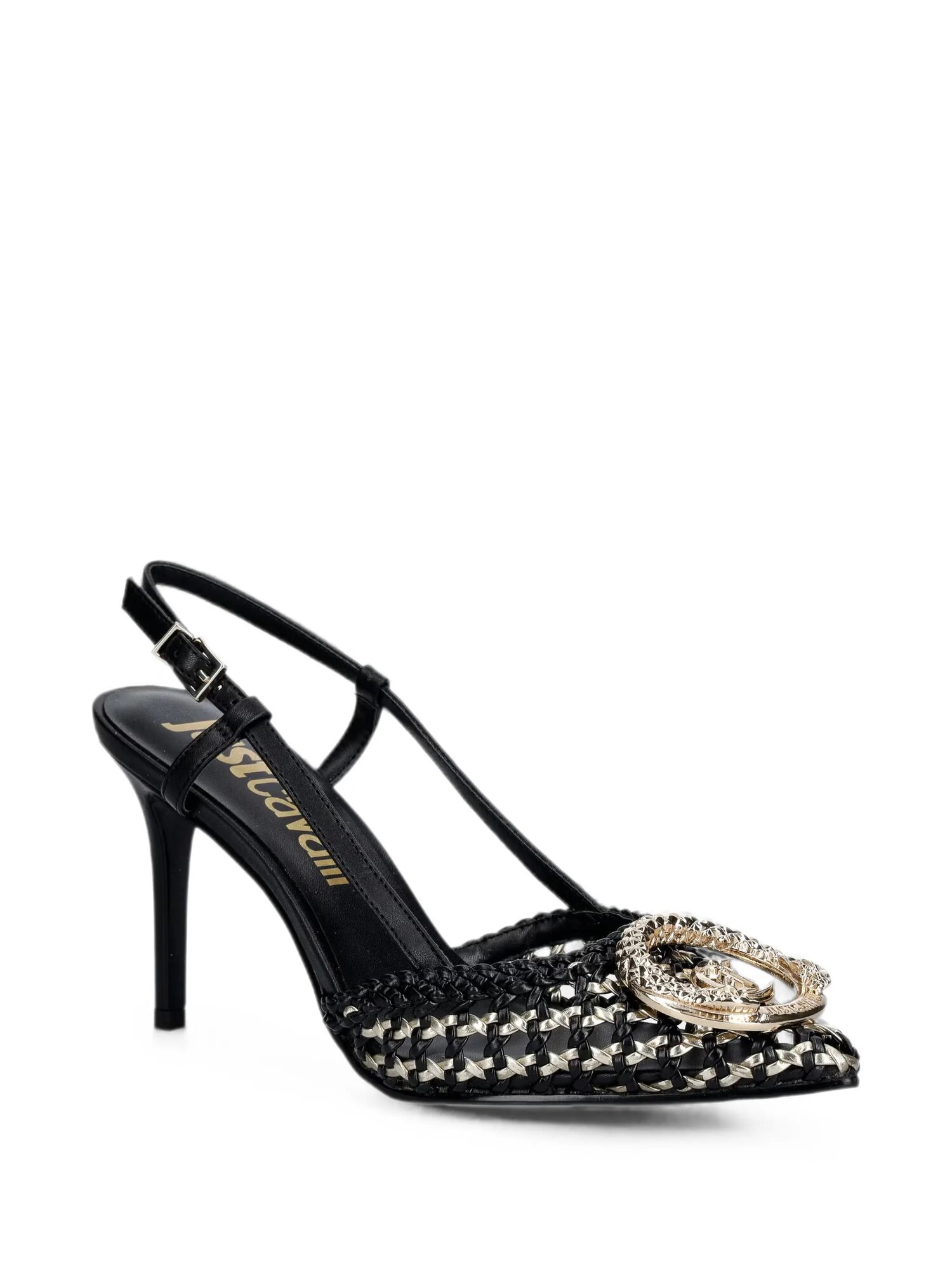 Туфли Just Cavalli Woven logo-plaque pumps, размер 41 — фото 1