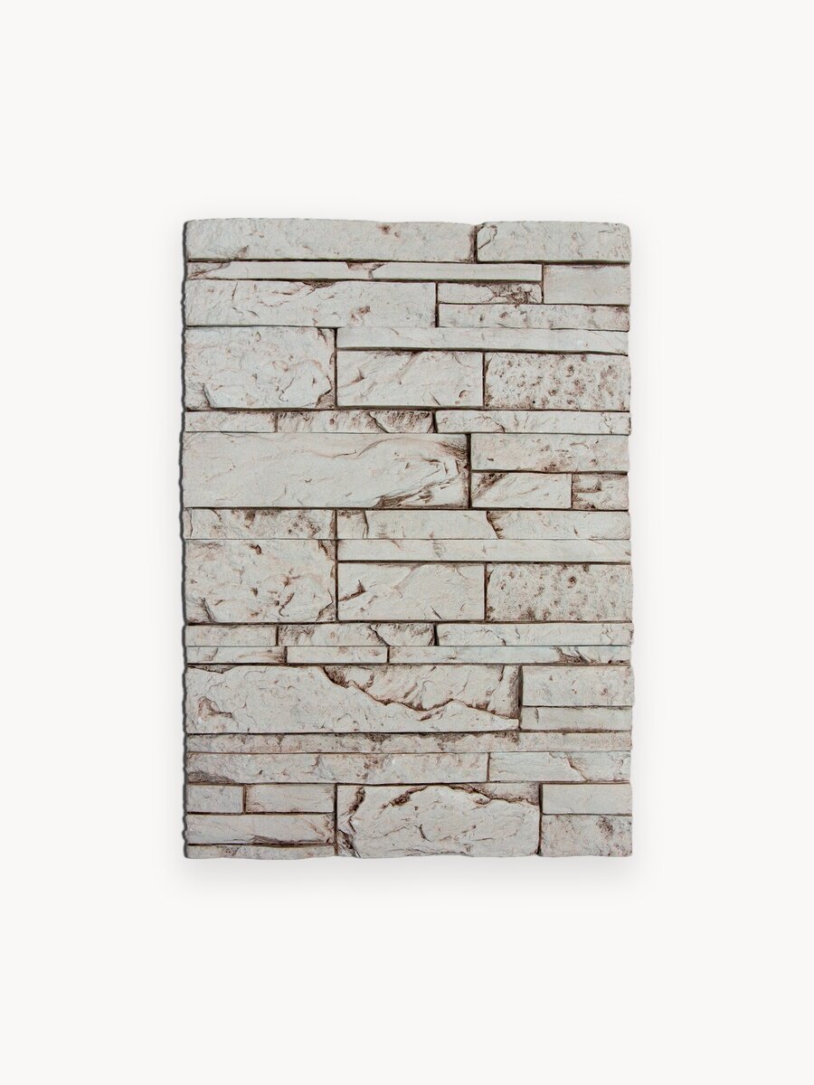 Гипс плитка Евролит Монблан 40х10 см 0,85 кв. м имитация камень серо-коричневый