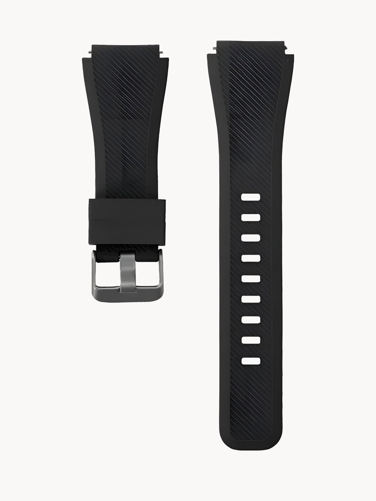 Силиконовый ремешок для Samsung Gear S3 Frontier, GT 2 46 mm, Magic Watch 2 46 mm, Amazfit GTR 2/ 22 мм, Черный