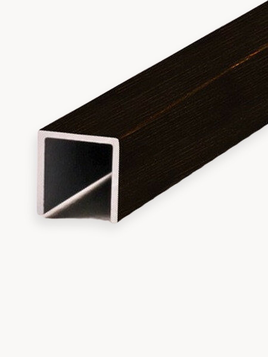 П-образный профиль крашенный черный матовый 10х10х10 мм длина 3 метра