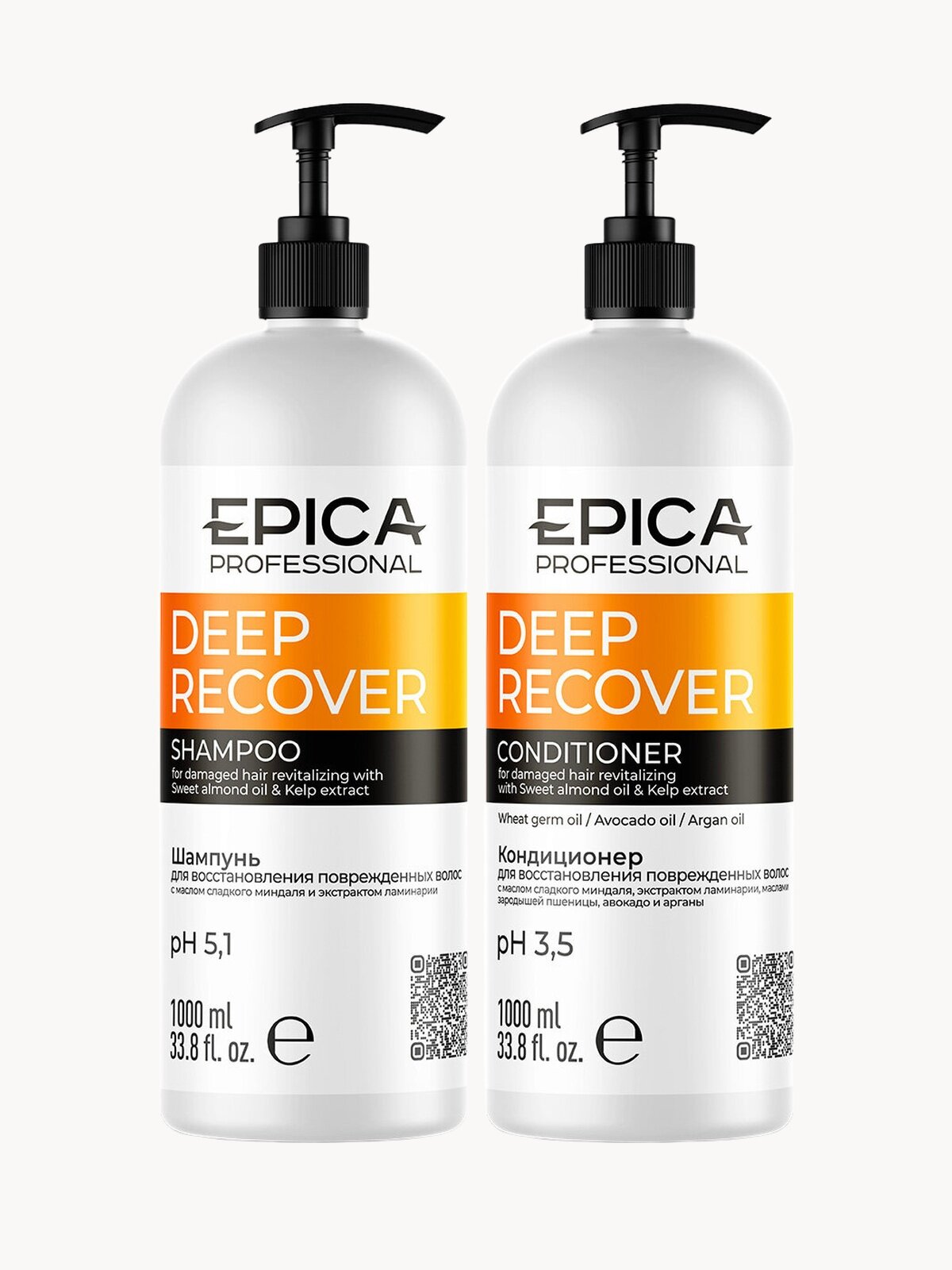 Набор для восстановления волос Deep Recover (Шампунь 1000 мл и Кондиционер 1000 мл)
