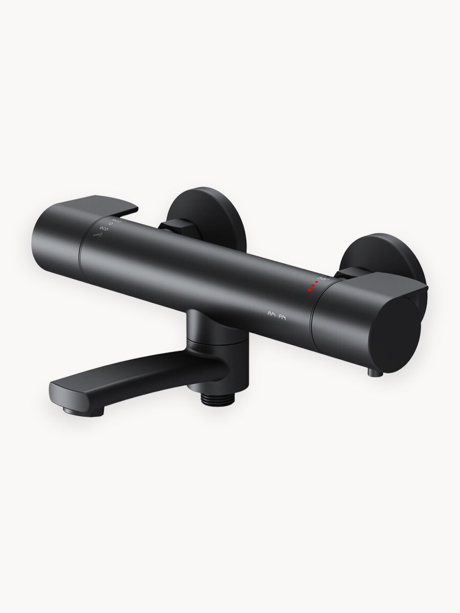 Смеситель с термостатом AM.PM Brava для ванны и душа, черный