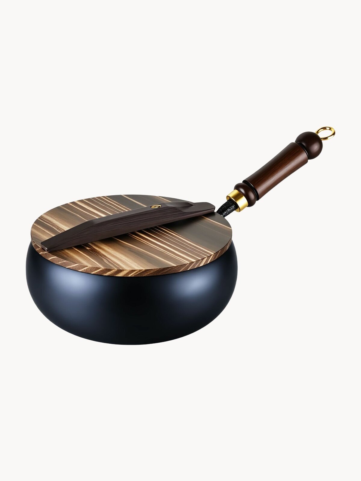 Чугунная сковорода "big belly" 28 см/11 дюймов, с антипригарным покрытием, без покрытия, брызгозащищенная для жарки