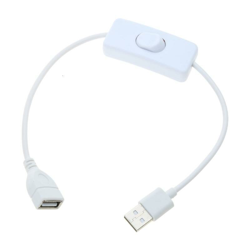 USB-кабель с выключателем 30 см, Белый