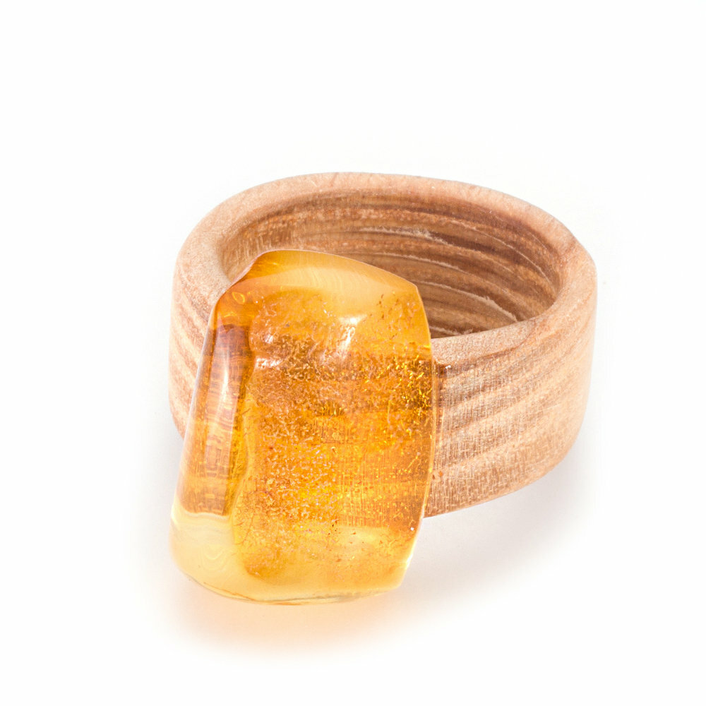 Кольцо Amberprofi, янтарь
