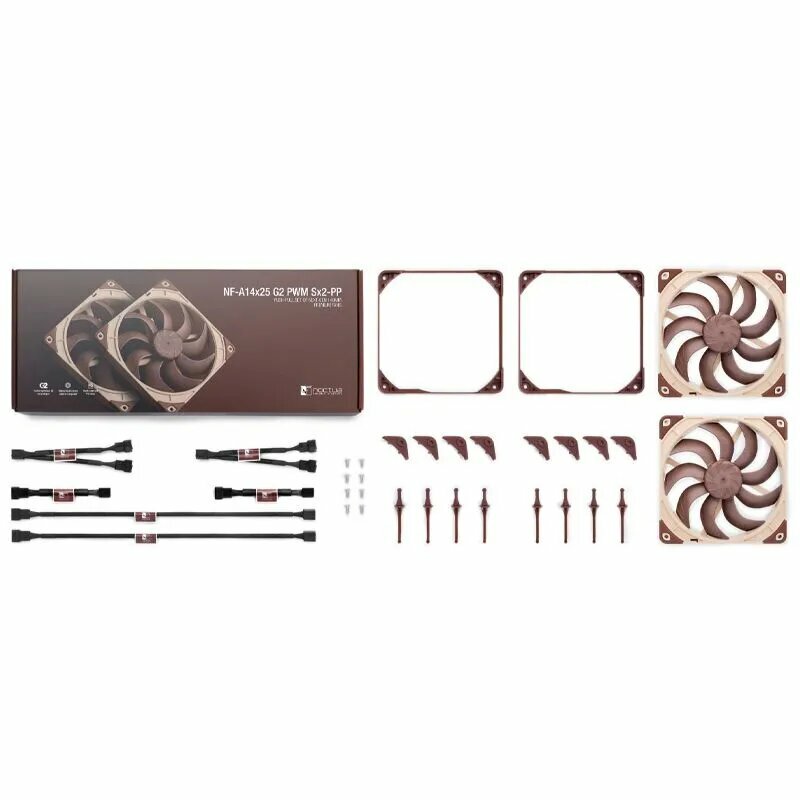 Noctua вентилятор NF-A14x25 G2 PWM Sx2-PP, коричневый