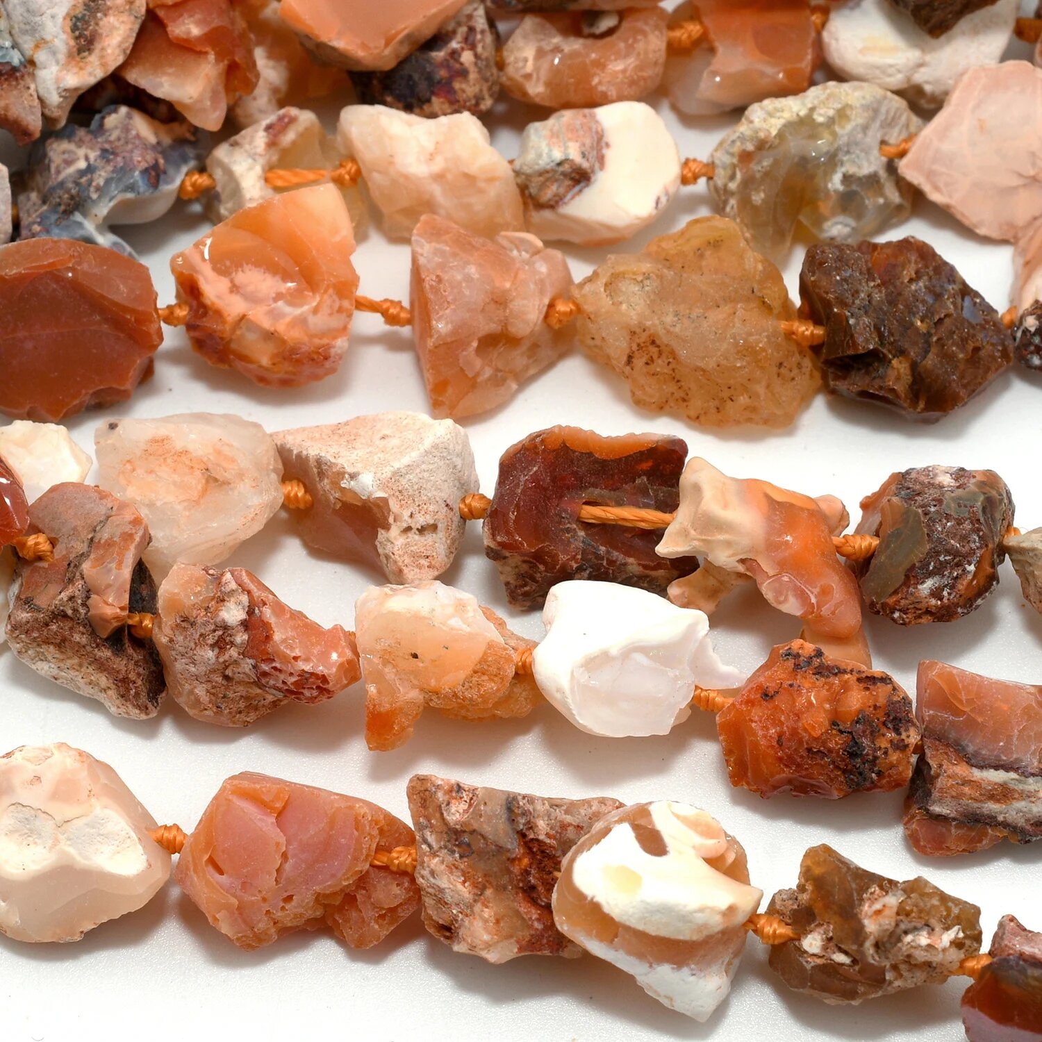 Бусины-самородки из натурального мексиканского огненного опала из оригинального материала 10–14 мм