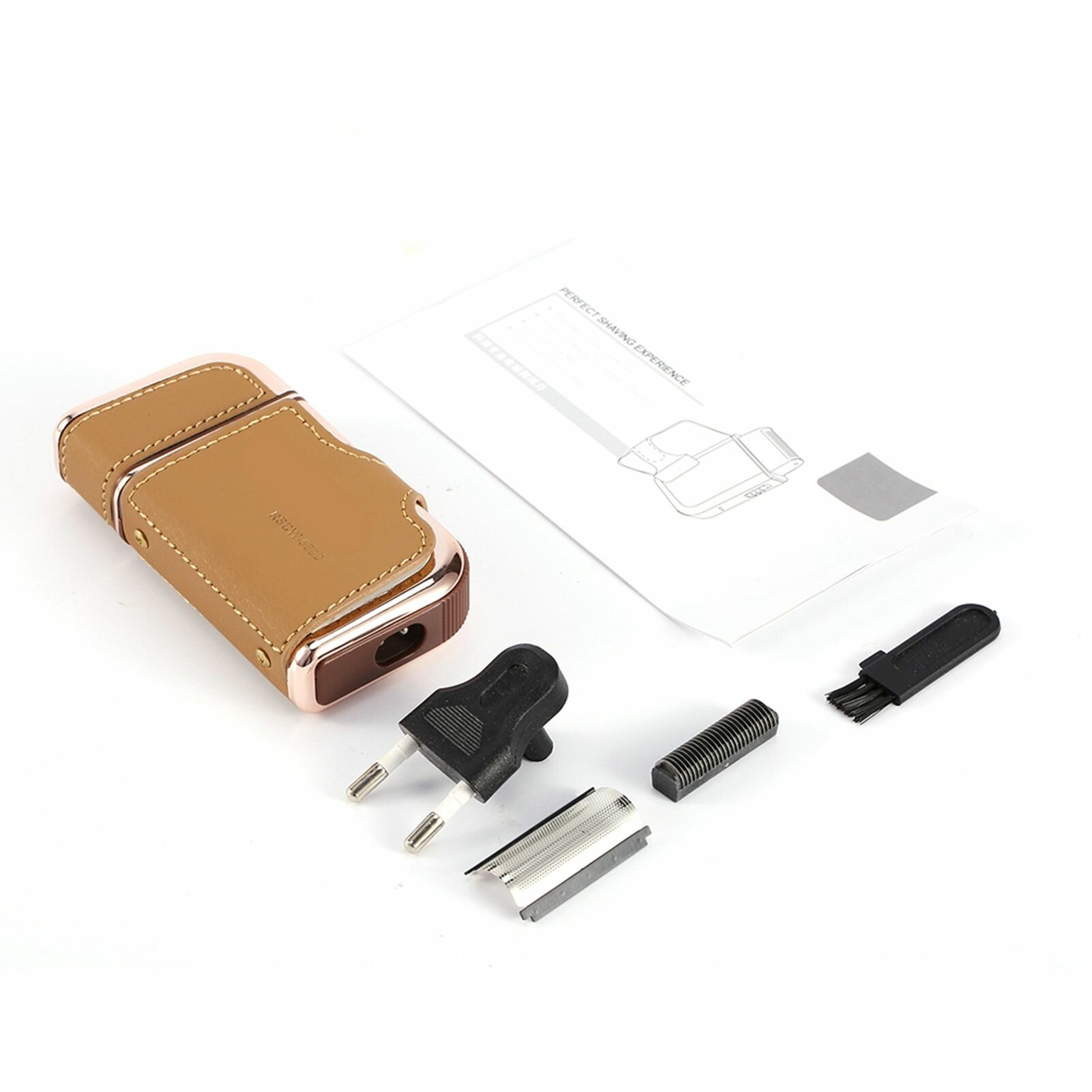 Мужская аккумуляторная электробритва для волос на лице, бороды, усов, портативная дорожная бритва с несколькими насадками для гладкого бритья