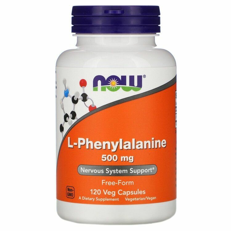Фенилаланин NOW L-Phenylalanine 500 mg 120 капс,
