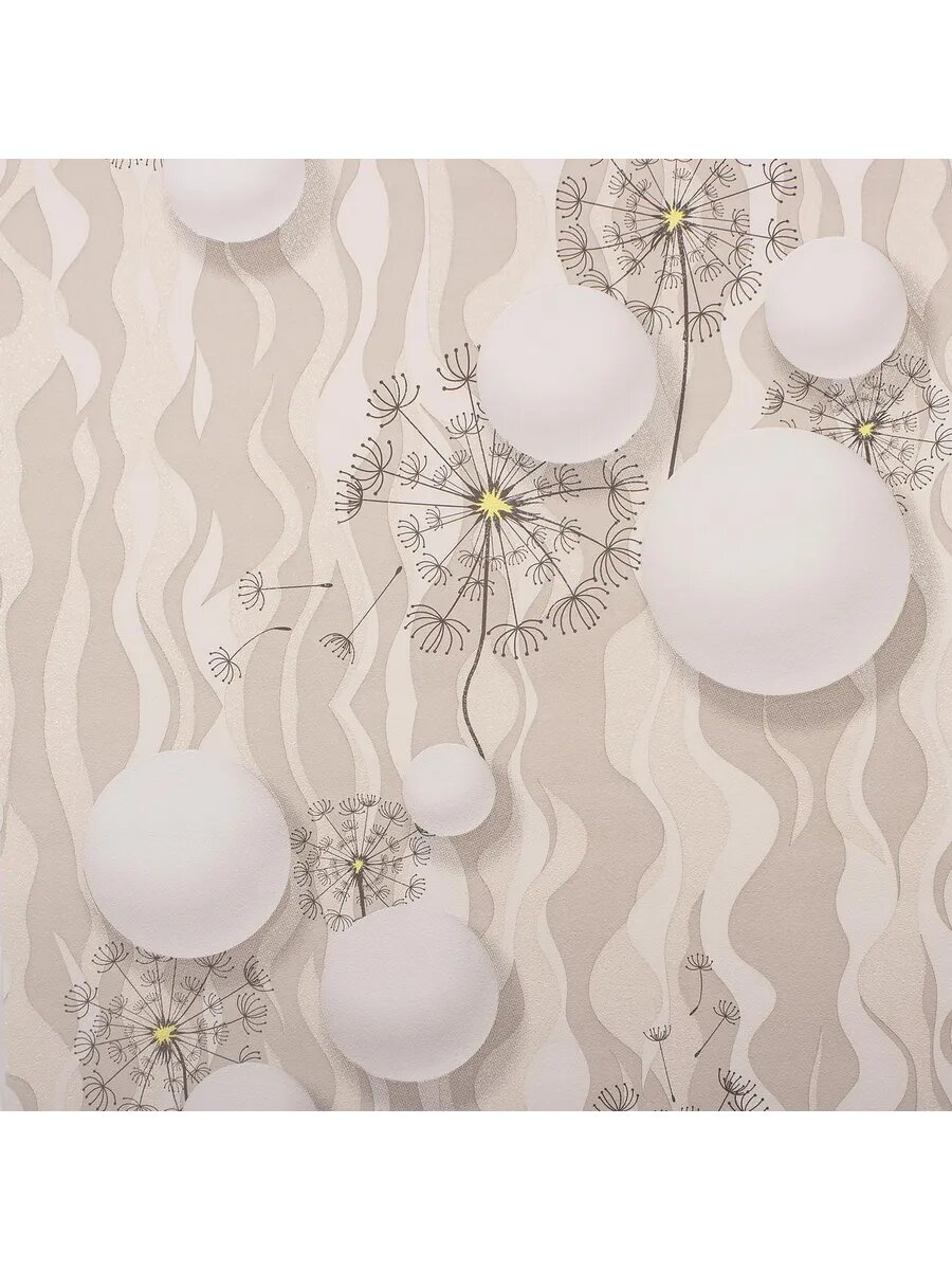 Обои "Пермские обои", бумажная основа, 3D, цвет бежевый, 10 м