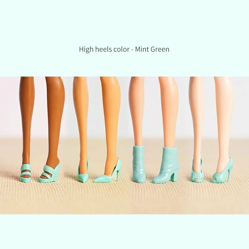 Туфли для кукол Barbie, Mint Green, 4 пары