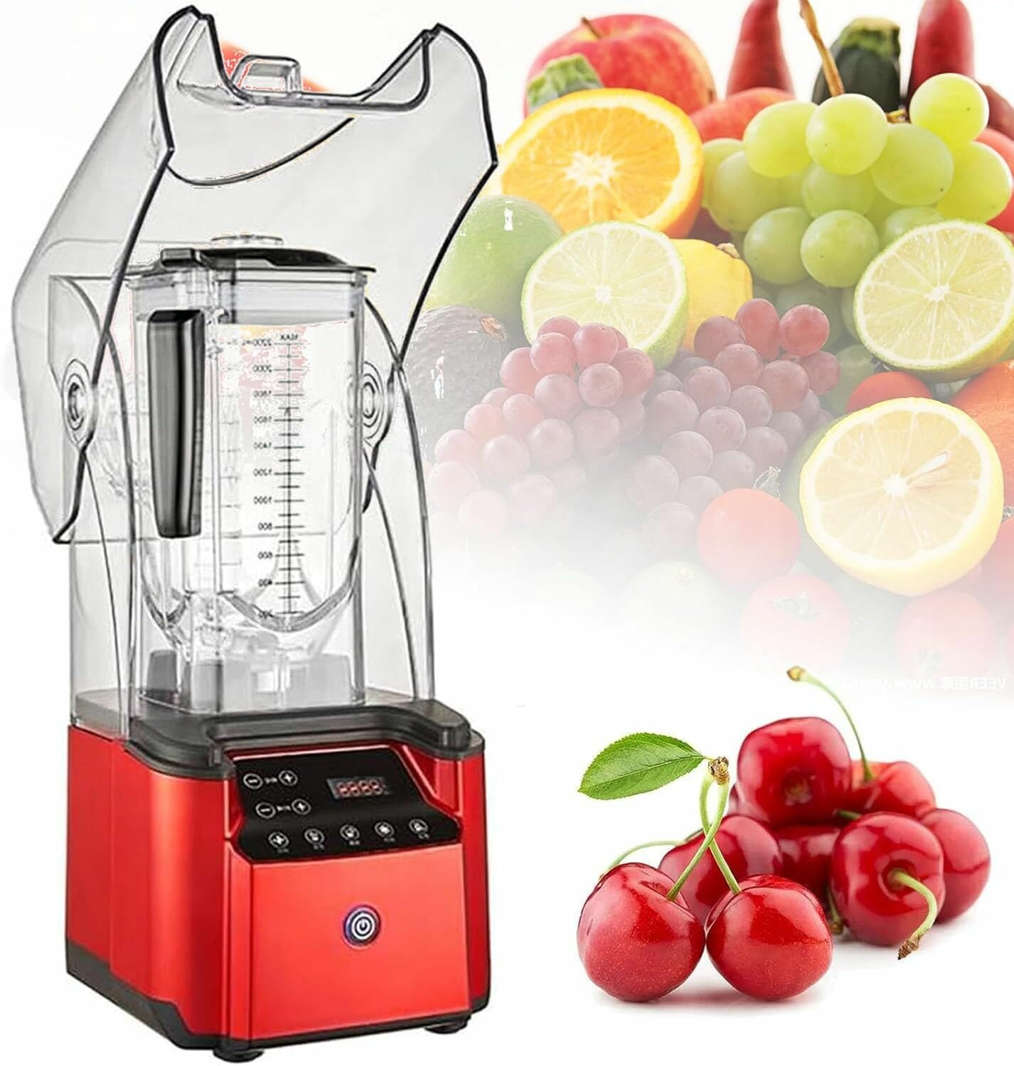 Электрический блендер для приготовления смузи, объем 2,2 л, звуконепроницаемая крышка, 5 предустановок, для кухни молоко чай кофе десерт случайный магазин