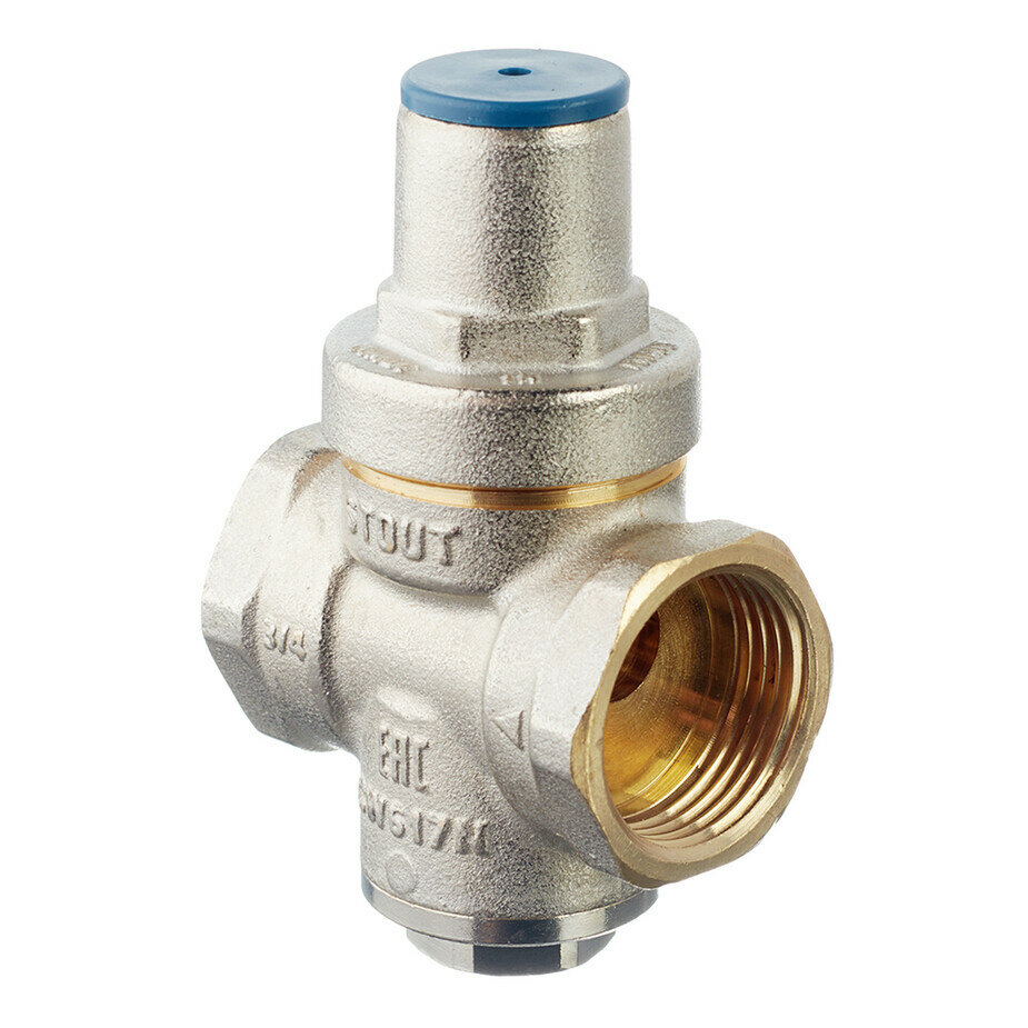 Редуктор давления STOUT (SVS-1009-000020) 3/4 ВР(г) поршневой без подключения манометра