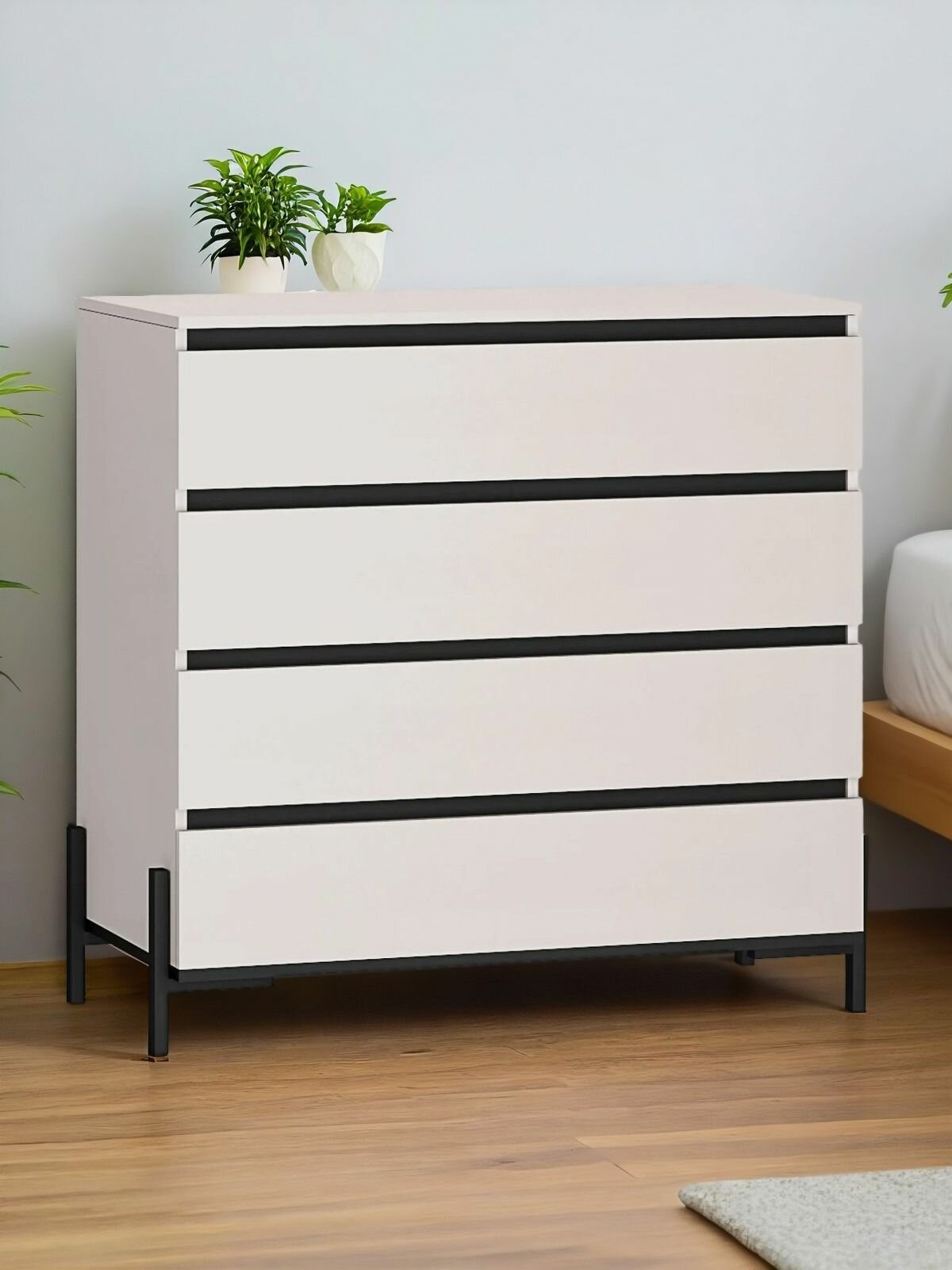 Комод для одежды и хранения вещей Некст К1 Ивару с ящиками 104х50х100 см кашемир