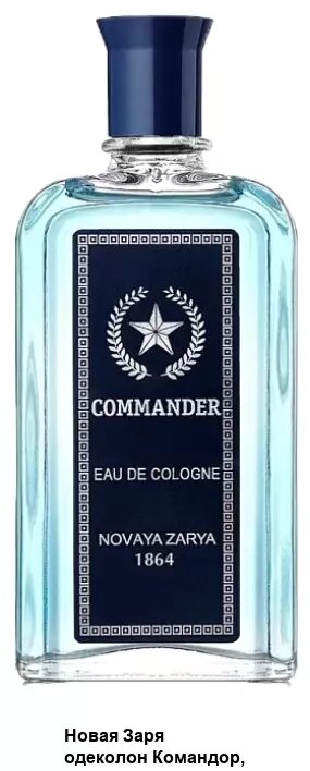 Новая заря Одеколон Командор для мужчин , объем флакона 85 мл