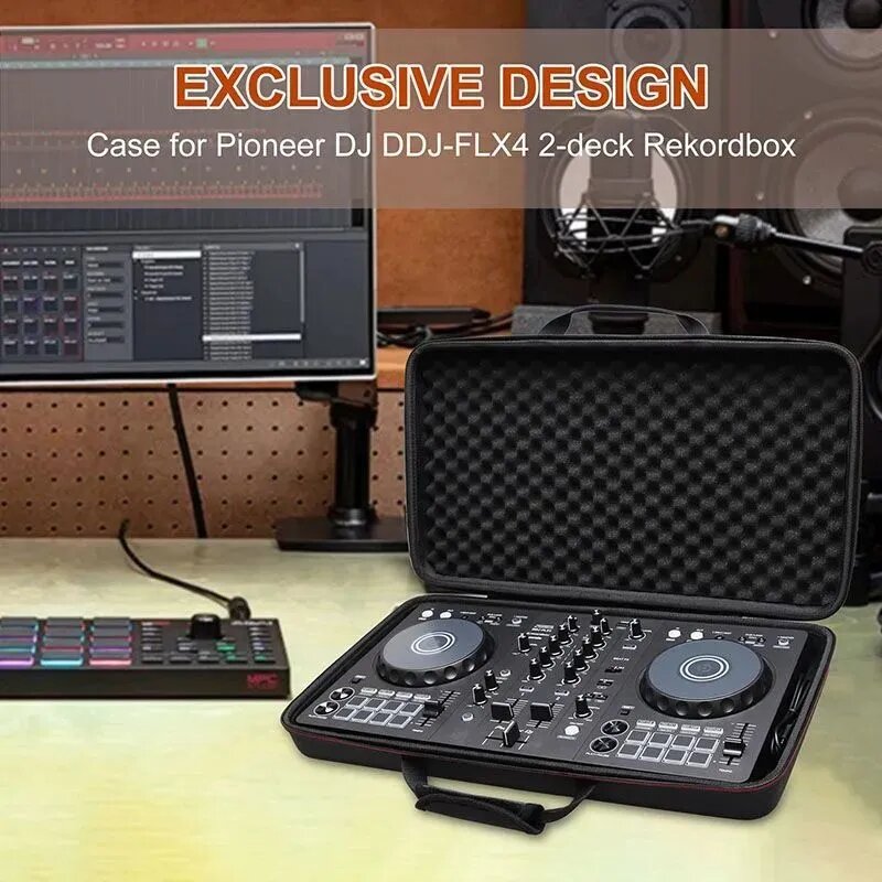 Жесткий чехол из ЭВА для Pioneer DJ DDJ FLX4 2 deck/Rekordbox 400 DJ Controller Наружная защитная сумка для хранения (только чехол)