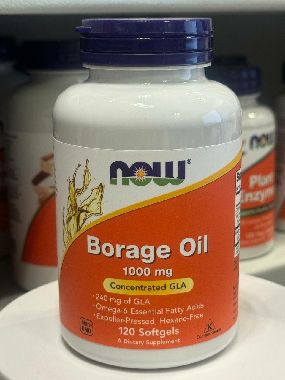 NOW Borage Oil, Масло огуречника - источник здоровья, молодости и защиты организма, 120 гелевых капсул