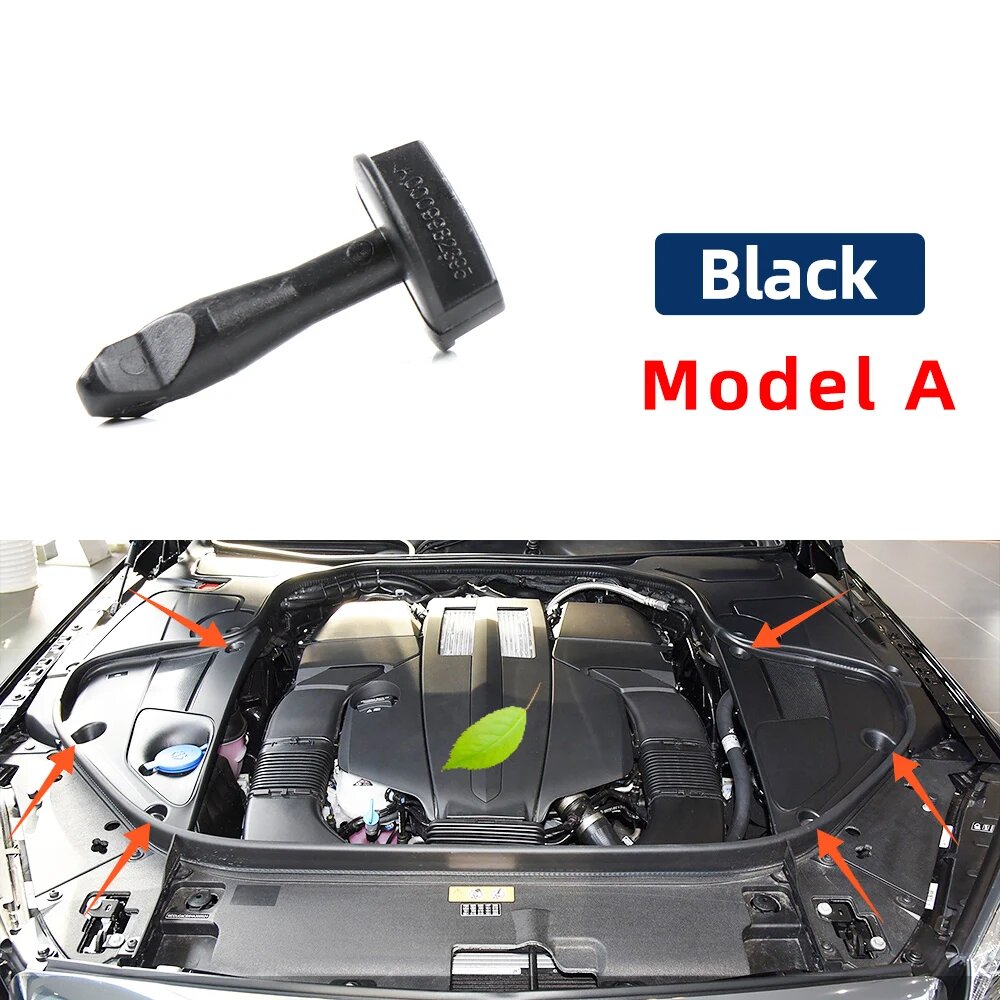 Зажим капота Mercedes W222 Black Model A, Clip - 1 pc