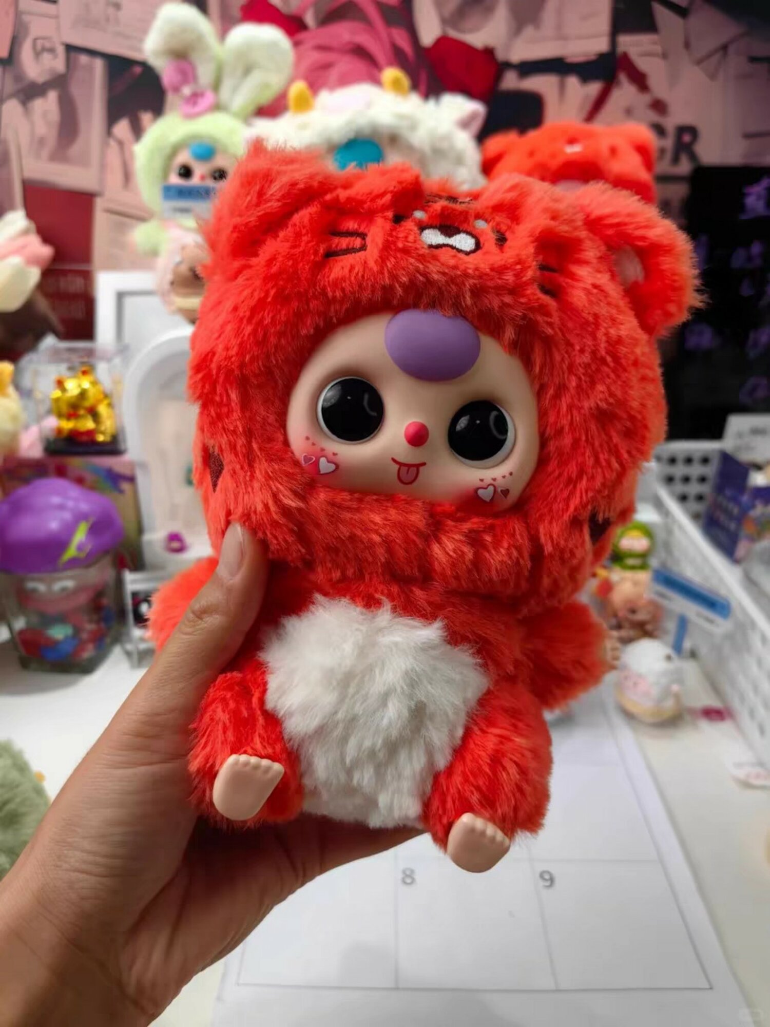 Baby Three Zodiac Plush Mystery Box Vinyl Figurines Display Collectibles