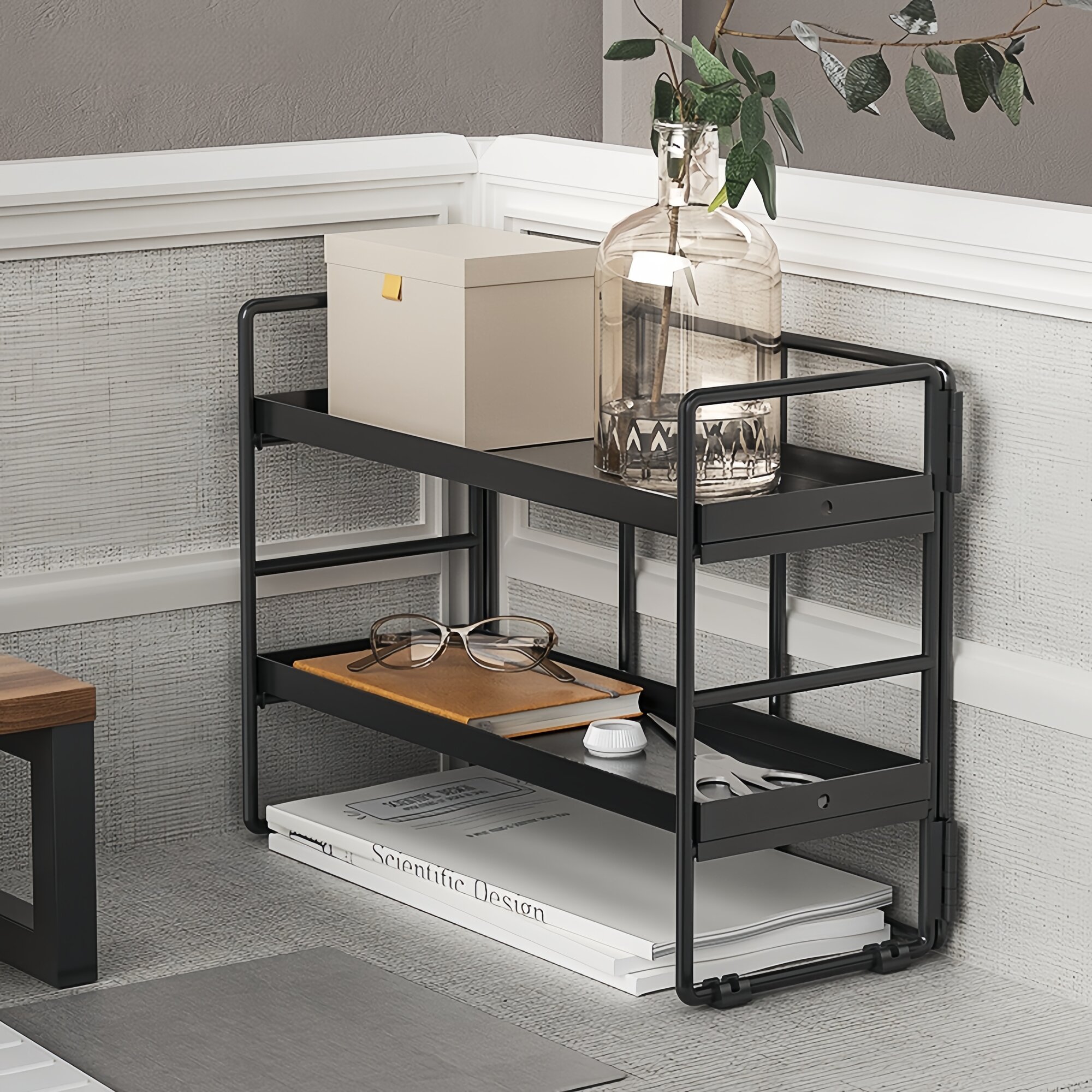 2-слойный металлический каркас стола для компактного офиса, школы, дома, общежития