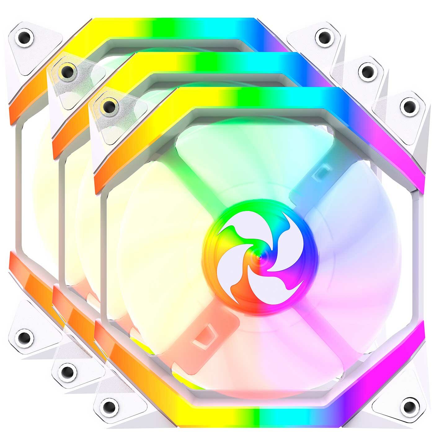 Вентилятор для корпуса 4FAN F40 White 120mm 3 in 1 (F4012W3)