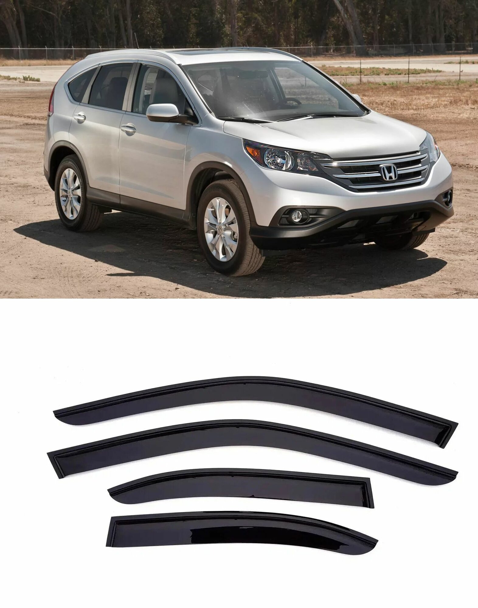 Дефлекторы боковых окон HONDA CRV Хонда Црв (2011 -2015 IV)