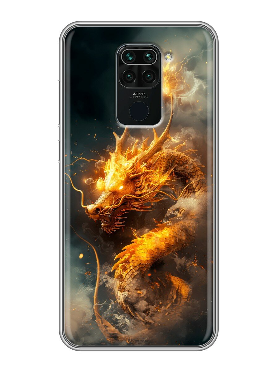 Чехол для Xiaomi RedMi Note 9 с принтом Золотой дракон (Сяоми Редми Нот 9)