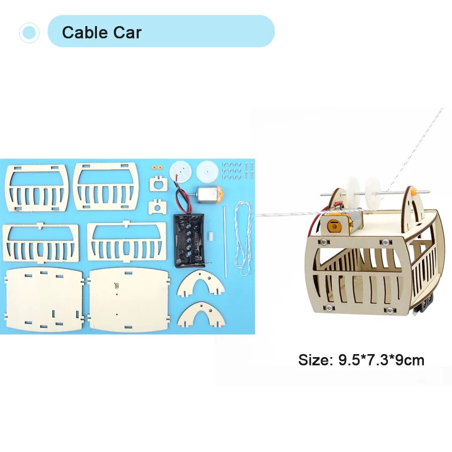 Набор для сборки физической модели STEM для детей от 14 лет Cable Car