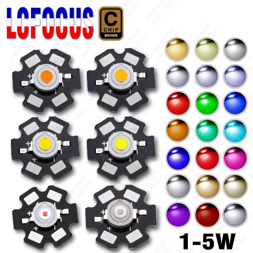Светодиодные лампы LCFOCUS для аквариума, Cool White 30000K, 5W x 10 шт.