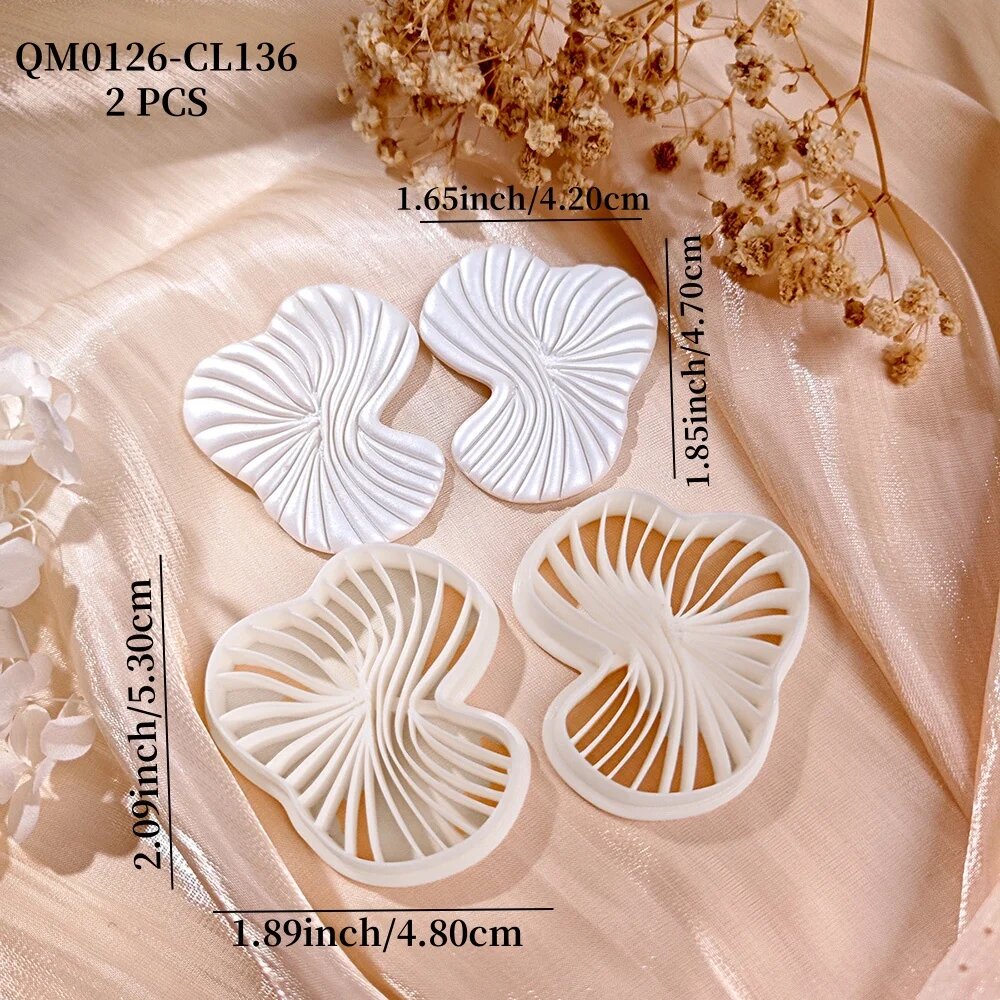 Формы для сережек из полимерной глины PLA QM0126-CL136