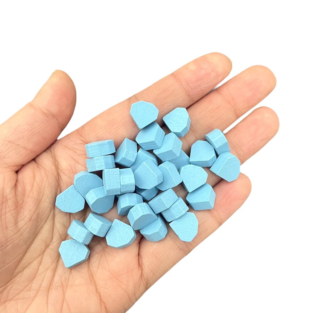 50 шт./100 шт. 10 мм деревянные игровые жетоны-синие ромбовидные формы для настольных игр, шахмат, маркеров для карточек и настольных аксессуаров