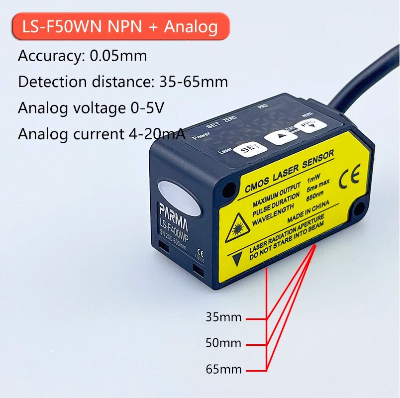 Лазерный датчик расстояния LS-F30WN LS-F50WN
