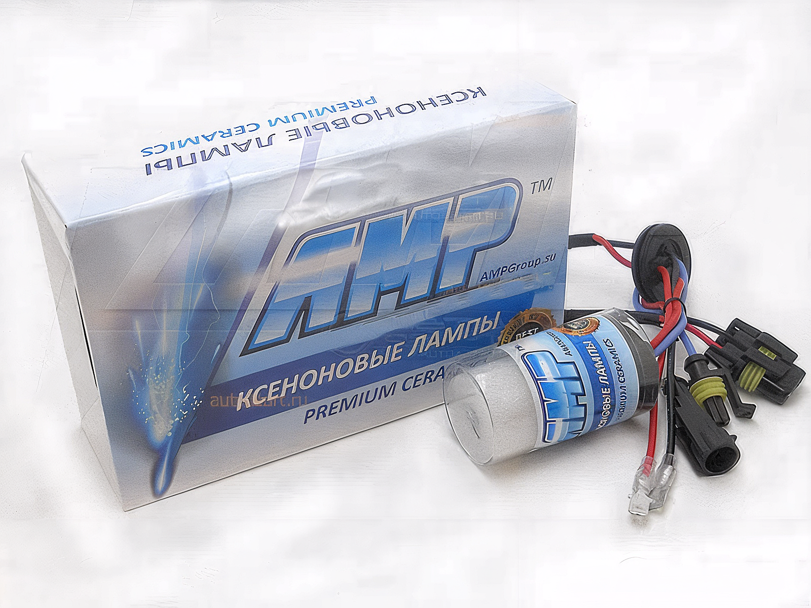 Ксеноновая лампа AMP Premium Ceramics Н1 5000К, 3200 Лм, 1 шт.