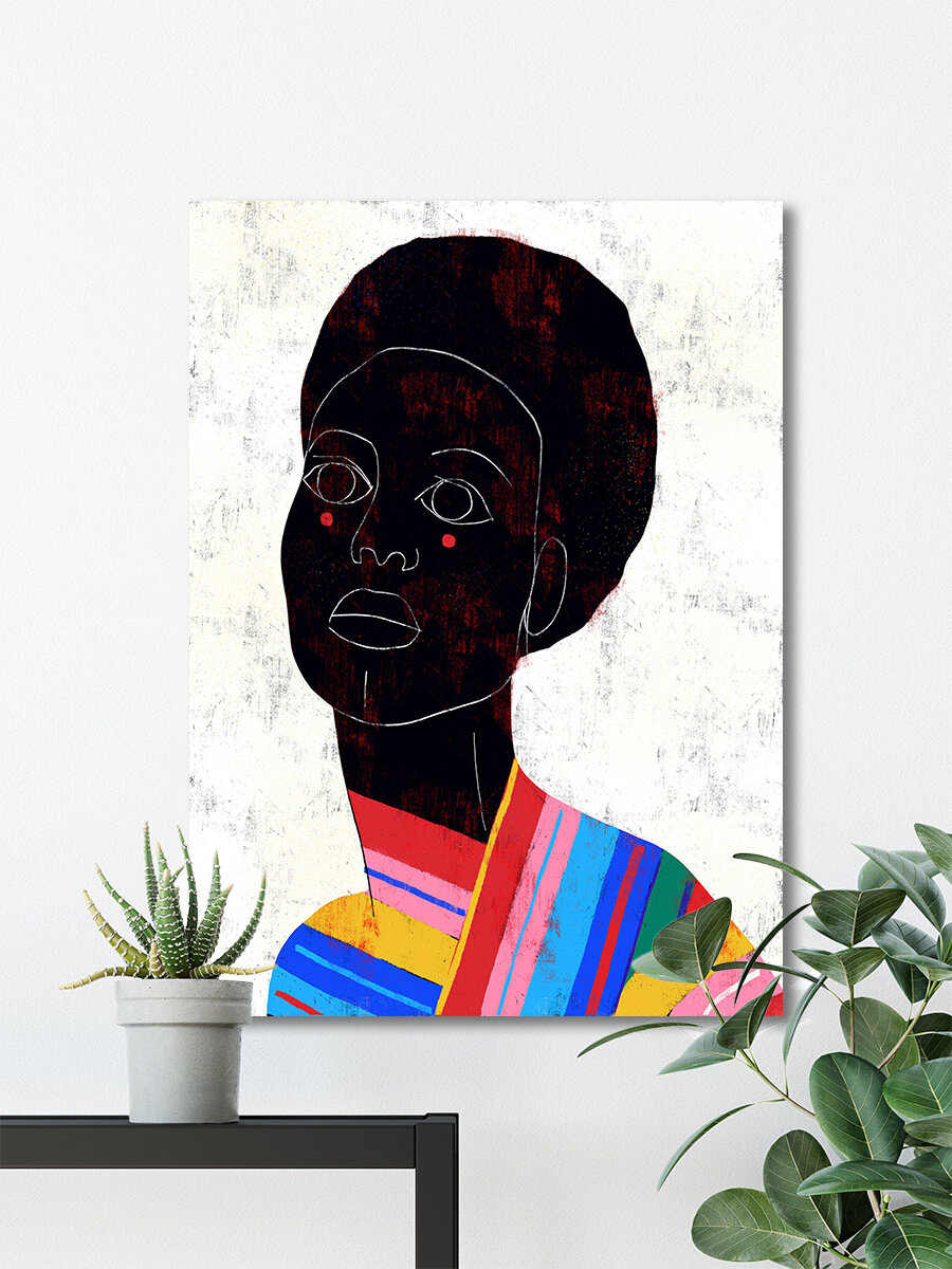 Лицо девушки / картина абстракция / в современный интерьер, модерн, 20х30 см.