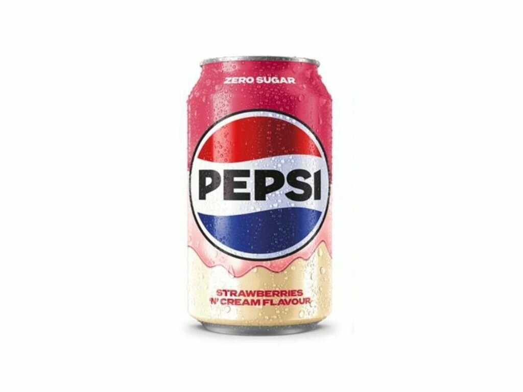 Газированный напиток Pepsi strawberries cream flavour/Пепси клубничный крем Limited edition 330 мл.