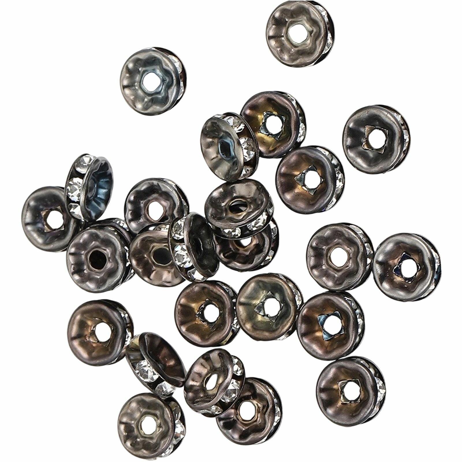 Стуки на свободных бусинках 8 мм Rondelle Spacer для ожерелий браслетов