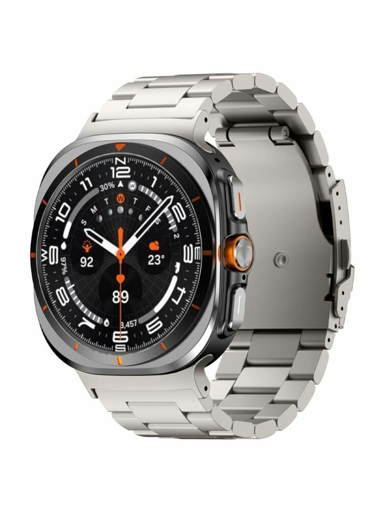 Титановый металлический ремешок с пряжкой безопасности для Samsung Galaxy Watch7 Ultra 47mm браслет запасной ремешок для часов 47mm сменный браслет