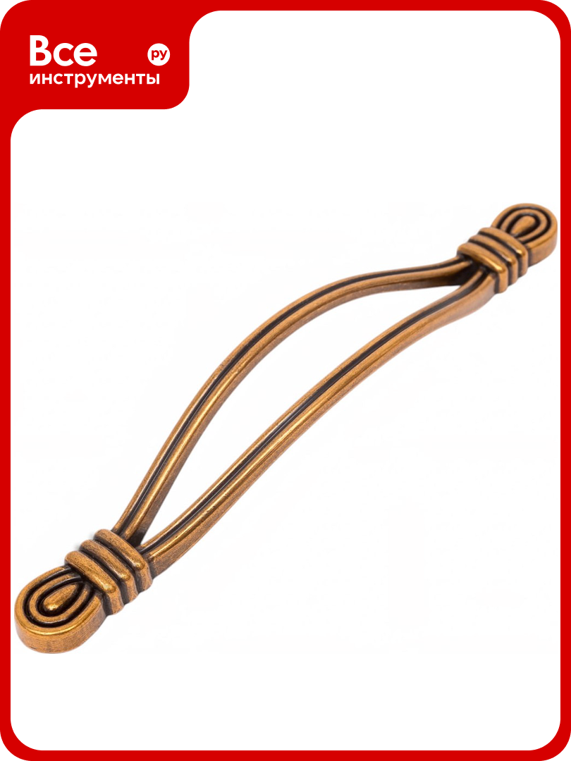 Мебельная ручка JET 179 м. ц. 128 мм, античная бронза Валенсия RQ179Z.128BA99, для фасадов и ящиков