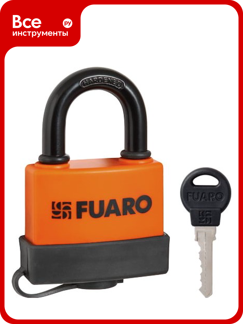 Навесной замок Fuaro PL-3660 60 мм 3 англ. кл. Блистер 26403 антивандальный, влагозащищенный, морозоустойчивый